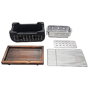 Japanese Style BBQ Grill, Japanese Barbecue Grill Portable Barbecue Stove Japanese Food Charcoal Stove/BBQ Plate Household Barbecue Tools Accessories (BBQ Grill (24X12.5cm))