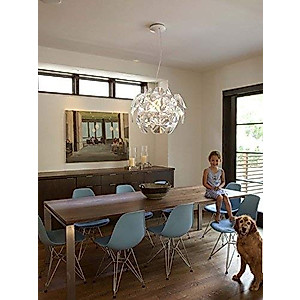 2xHome Eiffel Wire Legs and Armless Seat for Dining Room Blue Plastic Side Chair with Chrome Plated