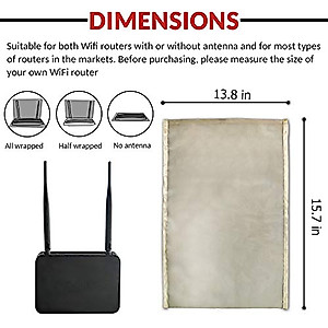 WiFi Cover WiFi Router Cover, Two Sides Opening WiFi Guard Protect Us from Harmful, Big Size 13.8IN * 15.7IN