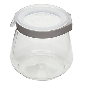 37 oz. Plastic Food Storage Container by Home Basics | Secure Flip-Top Closure with Silicone Seal | Use to Store Rice, Flour, Sugar, Trail Mix and Other Dry Goods