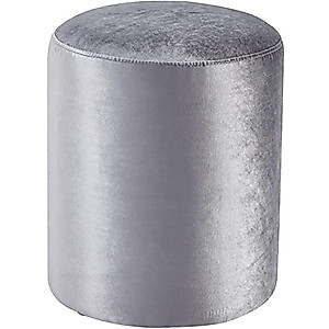 Get Set Style Modern Round Ottoman with Soft Padded Seat, Multifunctional Vanity Chairs for Makeup, Upholstered Footrest Stool Ottoman Foot Stool for Living Room, Bedroom