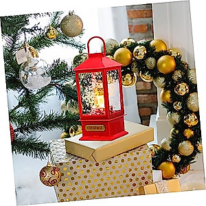 DOITOOL 1pc Christmas Light up Ornament Music Stuff Fireplace Decor Christmas Decor Christmas LED Music Light Snow Globe Lantern Christmas Musical Snow Globe Christmas Music Box Adornments