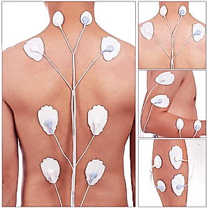 LiteTour 20 Pieces TENS Unit Replacement Pads - Universal 3.5mm Snap-on TENS Electrode Pads High Conductivity, Reusable Electrodes Pads for TENS Massager and Muscle Stimulation