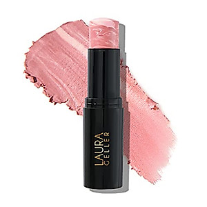 LAURA GELLER NEW YORK Italian Marble Blush Makeup Stick | Cream Finish Marbleized Blush for Cheeks, Pink Fiore