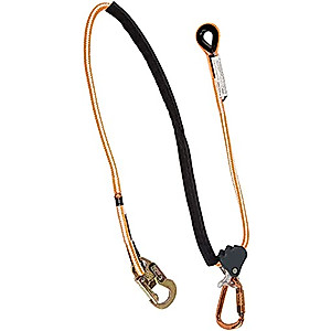 Pelican Rope Positioning with Steel Snap Hook (1/2 inch x 8 feet) – Adjustable, High Visibility Polyester Rope for Fall Protection, Arborists, Tree Climbers - ANSI Z133 & OSHA 1910/1926 Certified