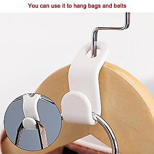 maxin 60 Hanger Connector Hooks, Hanger Extension, Closet Organizer, Space Saving Mini Closet Hanger Organizer (White)