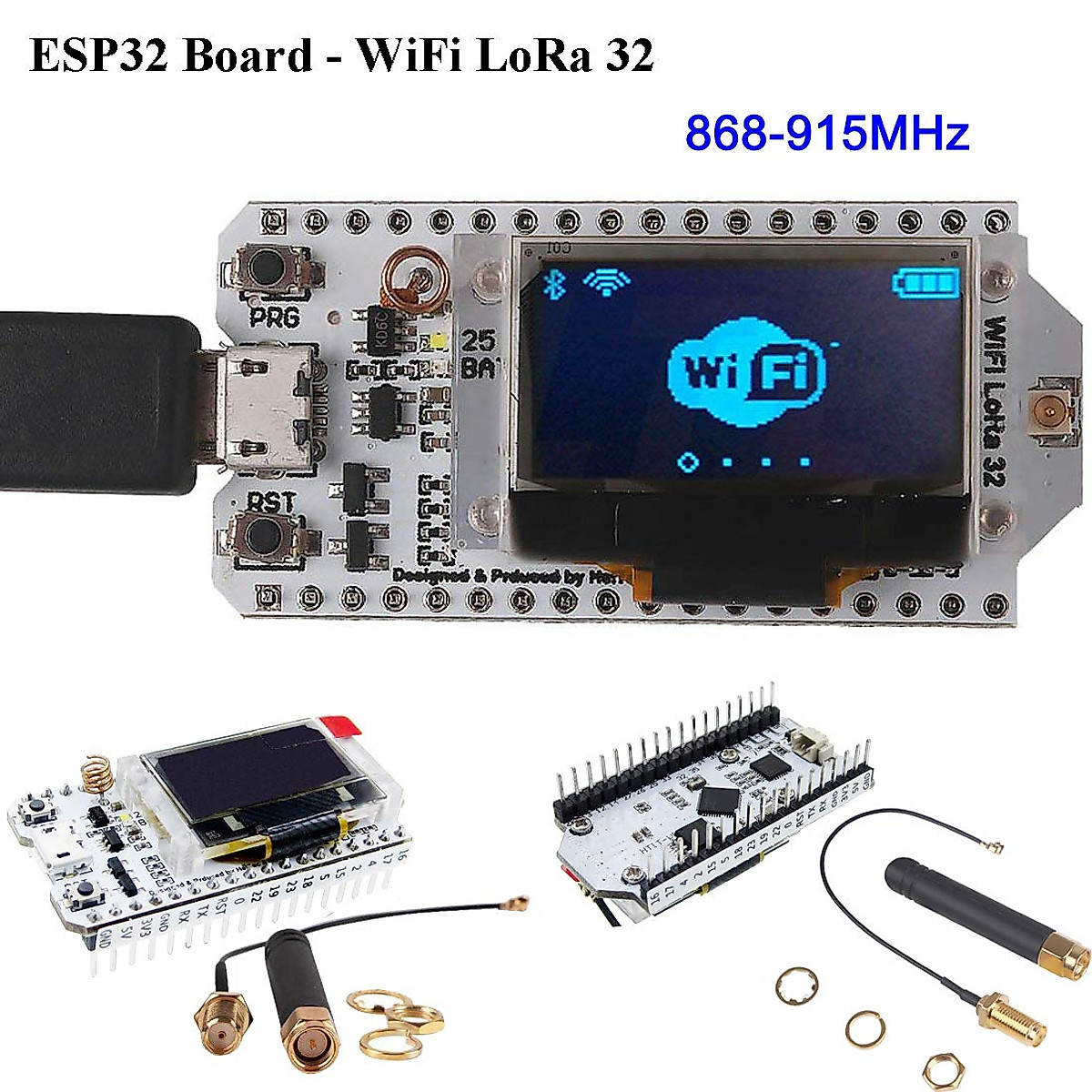 Hailege ESP32 LoRa SX1276 0.96 Inch OLED Display Development Board WiFi Bluetooth Dual Core 240MHz CP2102 and 868/915MHz with Antenna for Arduino Smart WiFi LoRa 32