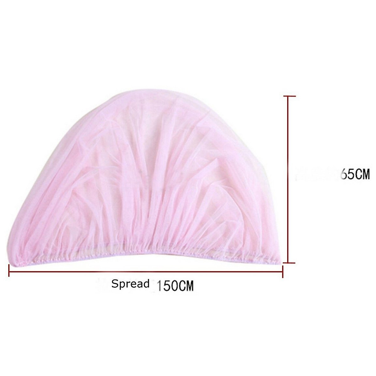 Baby Stroller Mosquito Bug Net Insect Netting Cover 59" Large Size for Pram, Buggy, Infant Carriers, Car Seats, Cradles, Cribs, Bassinets, Playpens, Baby Stroller Bed Full Mesh Cover (Pink)