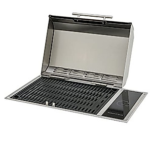 Kenyon Frontier Built-In Electric Grill, Single Burner, Stainless Steel Body, Rust-Proof Grill, UL-Approved For Indoor and Outdoor Use, Quick Heat Up, Smoke-Free, No-Flame Cooking, 120V