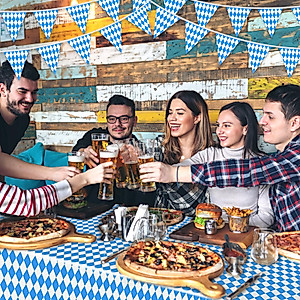 Oktoberfests Decorations Kit,German Party Supplies,Oktoberfests Flag Banner,Tablecloth Decoration Beers Festival Party Accessories