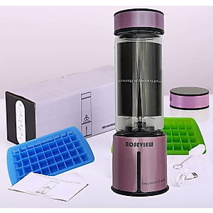 Glass blender for shakes and smoothies ROSEVIEW glass bottle blender glass jar blender cordless blender for shakes and smoothies cordless mixer handheld blend rechargeable glass juicer mini blender