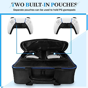 Carrying Case for PS5, Carrying Case Travel Bag Compatible with PlayStation 5 Console, Travel Case for PS5 Console Digital, Disk Edition, Controller, Stand, Game Cards