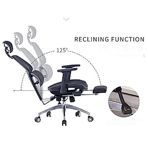 ZLBYB Computer Chair Household Ergonomic Office Chair Reclining Lifting Swivel Mesh Staff Chair Chaise