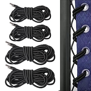 4 Pack Upgraded Black Gravity Chair Replacement Cord Zero Gravity Chair Replacement Cord Laces Webbing Repair Cord for Anti Gravity Chair, Garden Lawn chair, Outdoor Recliners, Sun Loungers