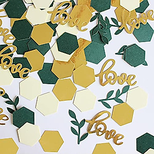 Greenery Wedding Table Confetti,Boho Love Theme Party Confetti,Sage Leaf Engagement Party Table Scatter,Bachelorette Bridal Shower Party Decorations Supplies