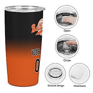 Custom Car Tumbler,Tumblers Stainless Steel 20.8oz,Personalized Baseball Cup,Sports Travel Coffee Mug,Customized Presents Gifts for Mother's Day Friends Fan Players Coach Lovers,Custom Number and Name