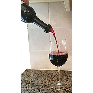 Wine-by-the-Glass 5 Ounce Portion Spouts with Red Top - Pack of 12