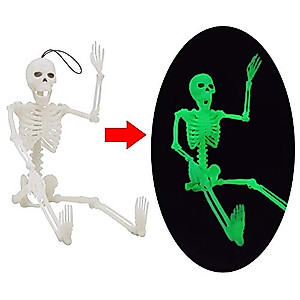 JOYIN 2 Pcs Glow in The Dark Skeleton for Halloween Decorations, Skeleton Prop, Indoor Spooky Scene Party Favors, Halloween Outdoor Yard Haunted House Prop Decoration