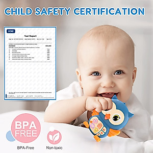 Baby Musical Toys with Music LED Lights Electronic Toys Animal Sounds Toddlers Interactive Learning Early Educational Development Infant Crawling Toys for 6 to 18 Months Boys Girls Birthday Gifts