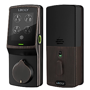 Lockly Secure Plus Deadbolt | Bluetooth Digital Door Lock, Fingerprint Scanner, Touchscreen Keypad, App Control, Auto Lock, Keyless Entry Door Lock (PGD728FMB, Venetian Bronze)