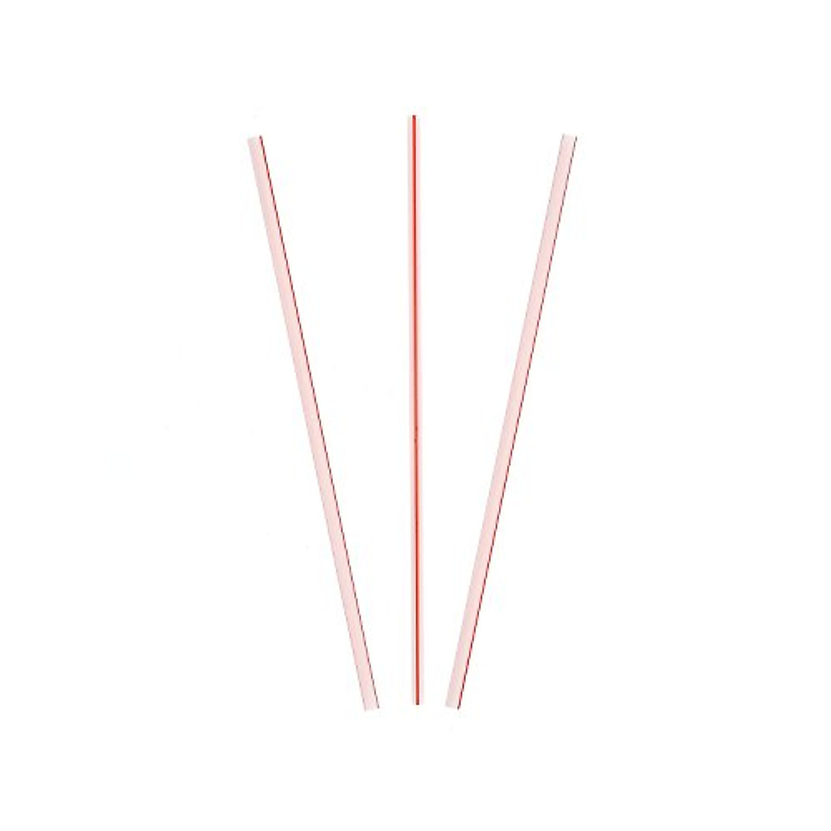 Royal 5" White with Red Stripe Sip Straw, Package of 1000
