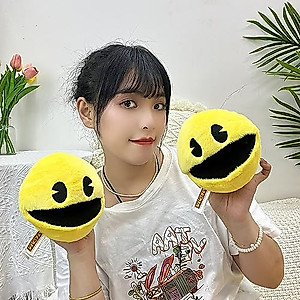 WjcnPac-Man 6" pacn Game Man Plush Toys Yellow Portable Plush Stuffed Toy Ghost Stuffed Animal Suitable for Party Decoration Suitable for Festivals/Birthday Gifts