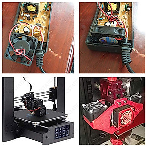 2 PCS Brushless Cooling Fan, Icstation DC Cooling Fan 50mm x 50mm x 10mm 5010 12V 2 Pin Fan 0.1A for 3D Printer Computer Case Fan