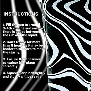 SlushMate Insta Slushy Maker Cup - BPA Free Food Grade Silicone, Leakproof & Odorless Slushy Squeeze Cup for Adults & Kids, Perfect Summer Cooler for Instant Slushies, Ice Creams & Slushi Cups