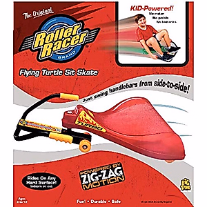 The Original Roller Racer Junior Flying Turtle Sit Skate, Kid Powered, No Motor, No Pedals, No Batteries, Power by Zig zag Motion, Promotes Active Play in or Outdoors, Non-marring Skate Wheels