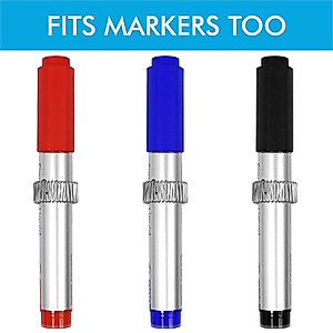 Magnetic Pen Holder Clips Refrigerator Magnet Pen Marker Clip Holder, Fridge Whiteboard Erase Board Bulletin Board Map Accessories (3 Magnet)