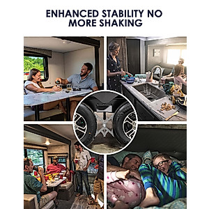 Sulythw X Chocks Wheel Stabilizer for Travel Trailers PRO [Specially Designed for Travel Trailers] Camper Wheel Chock Scissor Anti-Move Tire RV Accessories and Parts Multi-Function Wrench