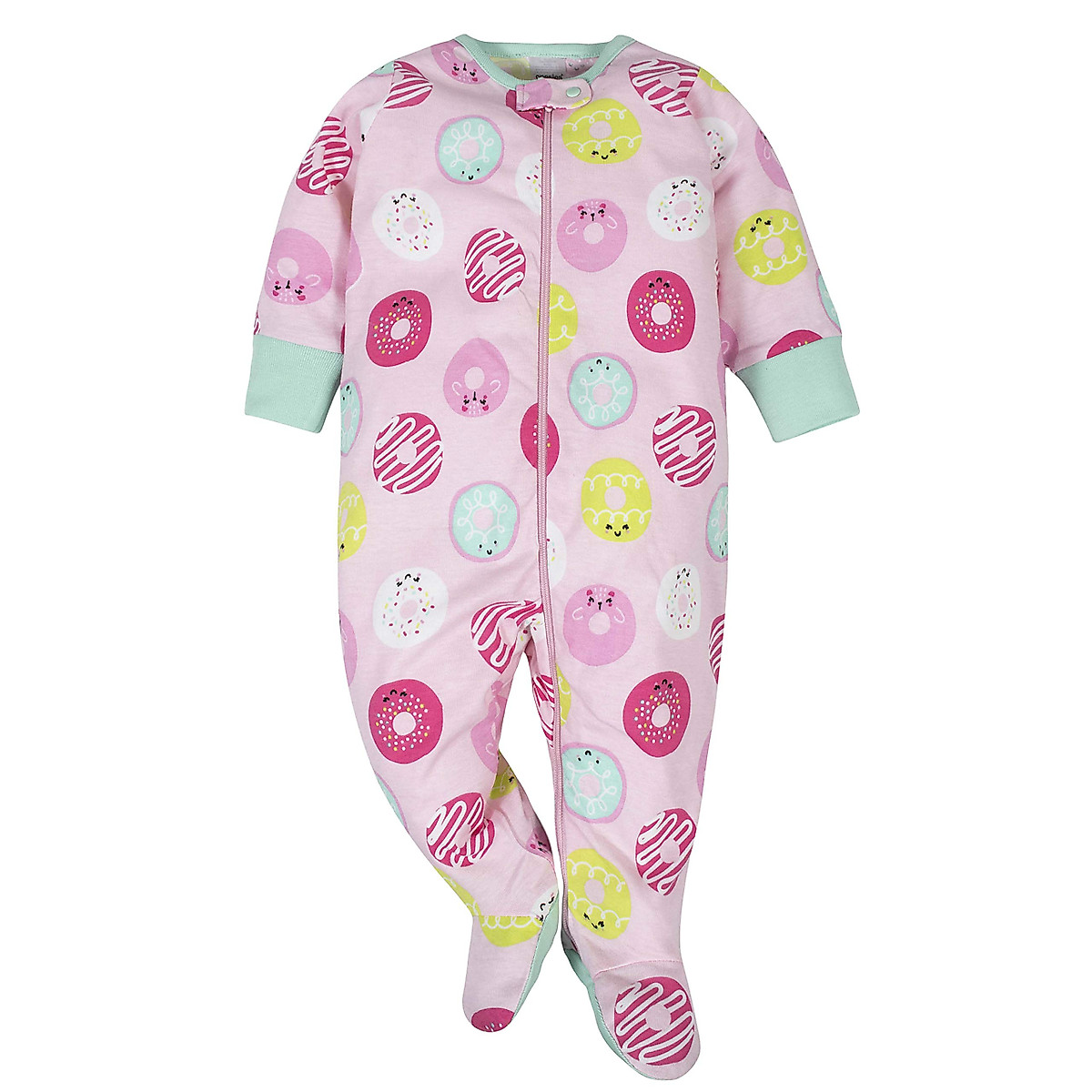 Onesies Brand Baby Girls' 4-Pack Sleep 'N Play Footies Multi Pack, Pink Sweet Treat, 6-9 Months