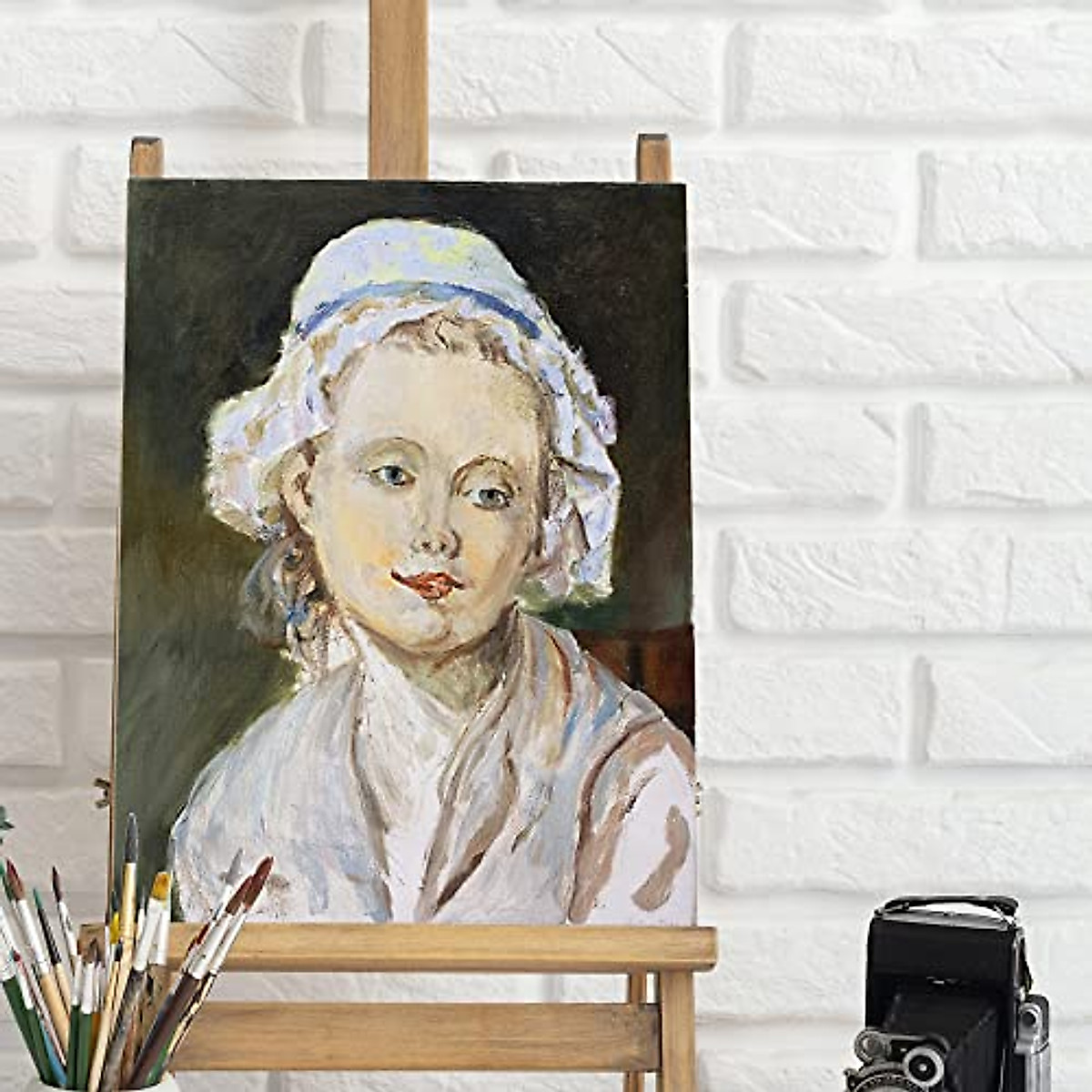 PHOENIX Linen Canvas for Painting, 10x10 Inch/6 Pack - 3/4 Inch Profile, Medium Texture - 13 Oz Triple Primed Blank Heavy Weight Professional Stretched Canvas for Oils, Acrylics, Pastels