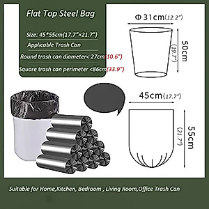 3 Gallon Small Premium Trash Bag,NALANY Flat Top Garbage Bags Waste Bags,1.0Mil Thicken, Livingroom Trash Can Bin Liners, 2.6-3 Gallon for Home Kitchen Bathroom and Office,100 Count, Silver