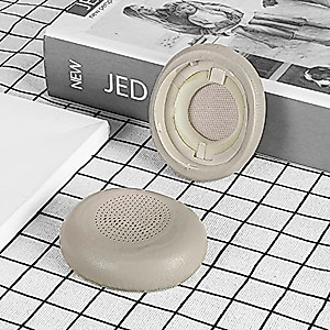 Geekria QuickFit Replacement Ear Pads for Jabra Evolve2 65 UC, Evolve2 65 MS, Evolve2 40 UC, Evolve2 40 MS, Elite 45h Headphones Ear Cushions, Headset Earpads, Ear Cups Cover Repair Parts (Beige)