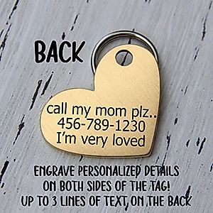 MYXGY Stainless Steel Pet ID Tag, Personalized Dog Name Tags, Customized Cat Tags, Deep Laser Engraving, Optional Engraved on Both Sides, Various Design Options