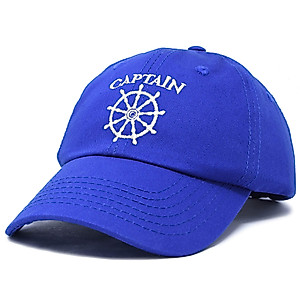 DALIX Captain Hat Sail Baseball Cap Navy Boating Men Women in Royal Blue