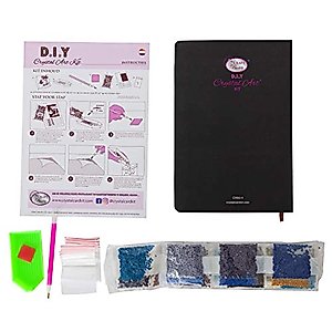 Crystal Art Diamond Painting Notebook - Unicorn Smile Notebook Kit - Create a Sparkling Notebook Cover Using Crystals - for Ages 8 and up