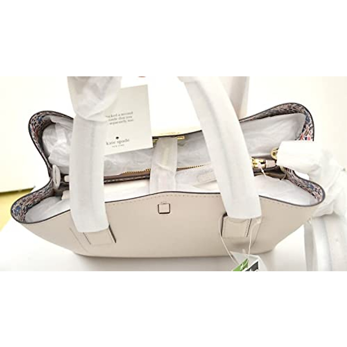 Designer Kate New York Women's Hadley Road Small Dina Top Handle Handbag Tote in Tusk Light Cream light Beige