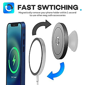 Quarble Magnetic Pop Base Compatible with MagSafe Case and iPhone 13 12 Pro Max Mini Accessories for The Users of Phone Grip/Stand/Holder and More