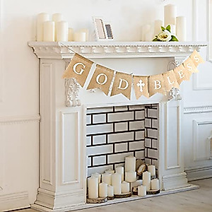 CHRORINE God Bless Banner First Communion Banner Kit, Baptism Decorations for Boys Girls, First Communion Confirmation Decorations, Bautizo Decorations