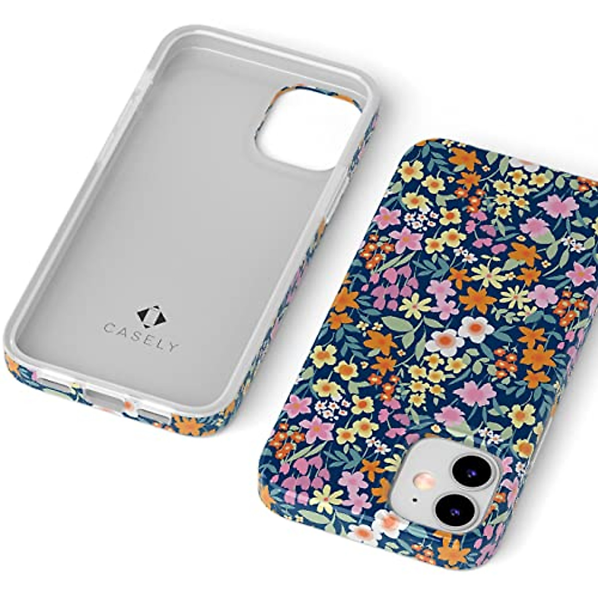 Casely iPhone 11 Case | Full Bloom | Navy Floral Case