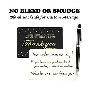 Thank You Cards Small Business - Pack of 100 ( Business Card Sized ) - Thank You for Your order Cards with Elegant Design and Meaningful Sayings for Purchase Inserts to Support Small Business - Best for Retail or Online Stores Package Inserts