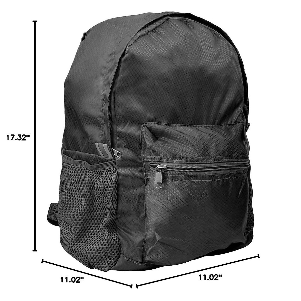 PAXLAMB 25L Backpack Packable Foldable Ultra Lightweight Water Resistant Durable Camping Travel Hiking Daypack for Men Women (Black)