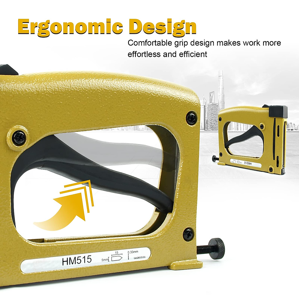 HM515 Manual Flexible Point Driver Kit with 1,000 Points for Securing Back Pieces of Picture Frames, Flex Point Tacker, Point Driver Gun, Picture Framing Nailer Tool