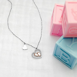 Aphrodite's Mama To Be, Baby Feet Heart Necklace First Time Mom Gift, Newborn Essentials Gifts for New Mom, Baby Shower Gifts, New Mom Gifts, Mom Gifts, New Mom Essentials, Expecting Mother Jewelry