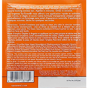 TanTowel Full Body Tan Towelettes - 5 Pack, Dark, 0.5 Fl Oz (Pack of 5)