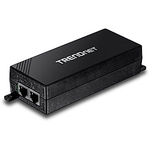 TRENDnet Gigabit Power Over Ethernet Plus (PoE+) Injector,Converts Non-PoE Gigabit to PoE+ or PoE Gigabit, Network Distances up to 100 M (328 Ft.), TPE-115GI (Renewed)