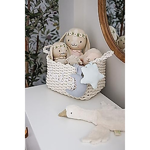 Ullabelle Stars and Moon Soft Security Blanket Baby Lovey Baby Gifts for Newborn Boys and Girls Baby Muslin Blanket (Security Blanket Blue)