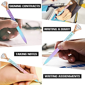 YAEILOV Personalized Pens with Stylus Tip,Custom Engraved Name Ballpoint Diamond Pen- Free Engraving-Customized Logo Black Ink for Office Bussiness Teacher Graduation